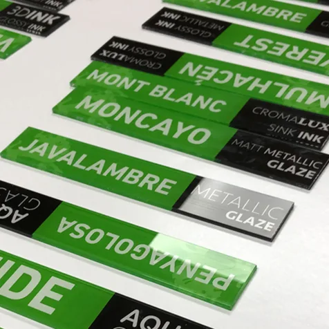 Placas de Metacrilato rotuladas con impresion (Low Cost)